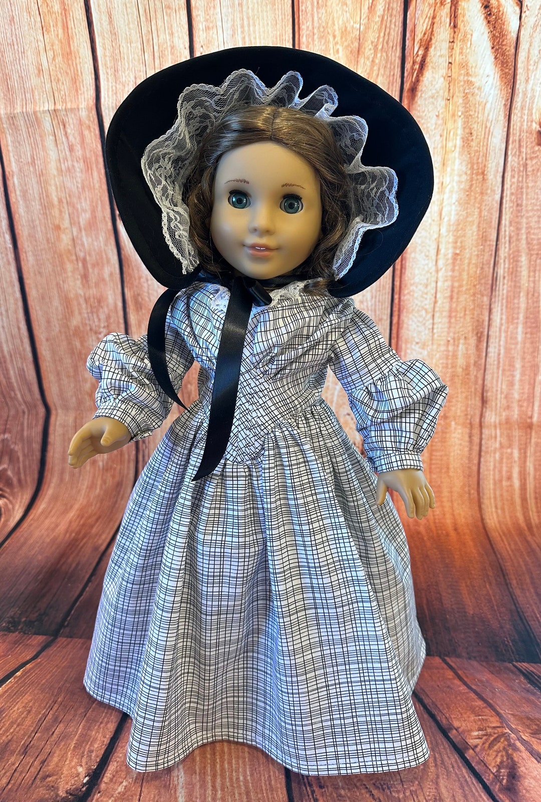 Jane Eyre 1840s Fan-front Gown & Bonnet for 18 Inch American - Etsy