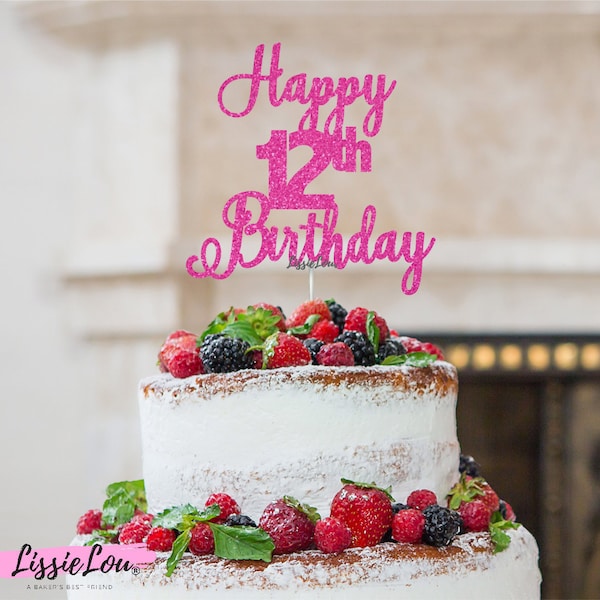 12th Birthday Cake Topper - Etsy