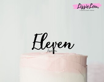 Acrylic 11th Birthday Years Loved Theme Childrens Cake Topper Party ...