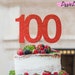 100th Birthday Cake Topper Glitter Card - Etsy