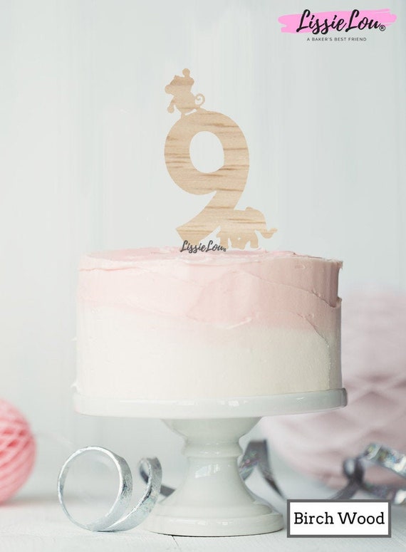 Number Nine Jungle Fun Cake Topper Premium Eco Friendly 3mm | Etsy