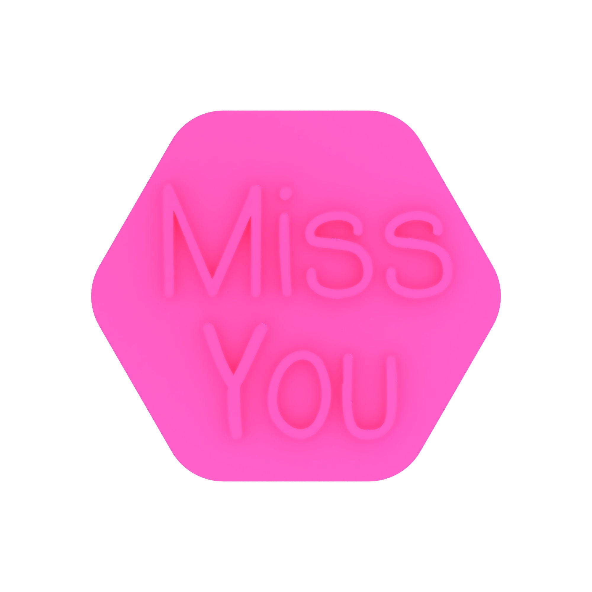 Miss You Isolation Cookie Stamp, Fondant Stamp, Isolation Embosser ...