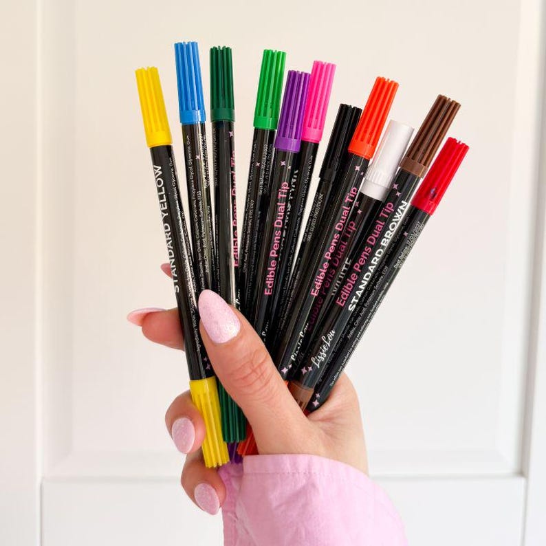 Double-ended Edible Ink Pen for Cake Decorating – Food Safe Icing Pens ...