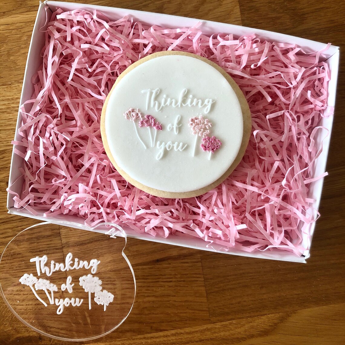 Thinking of You With Dandelions Isolation Cookie Embosser, Fondant ...