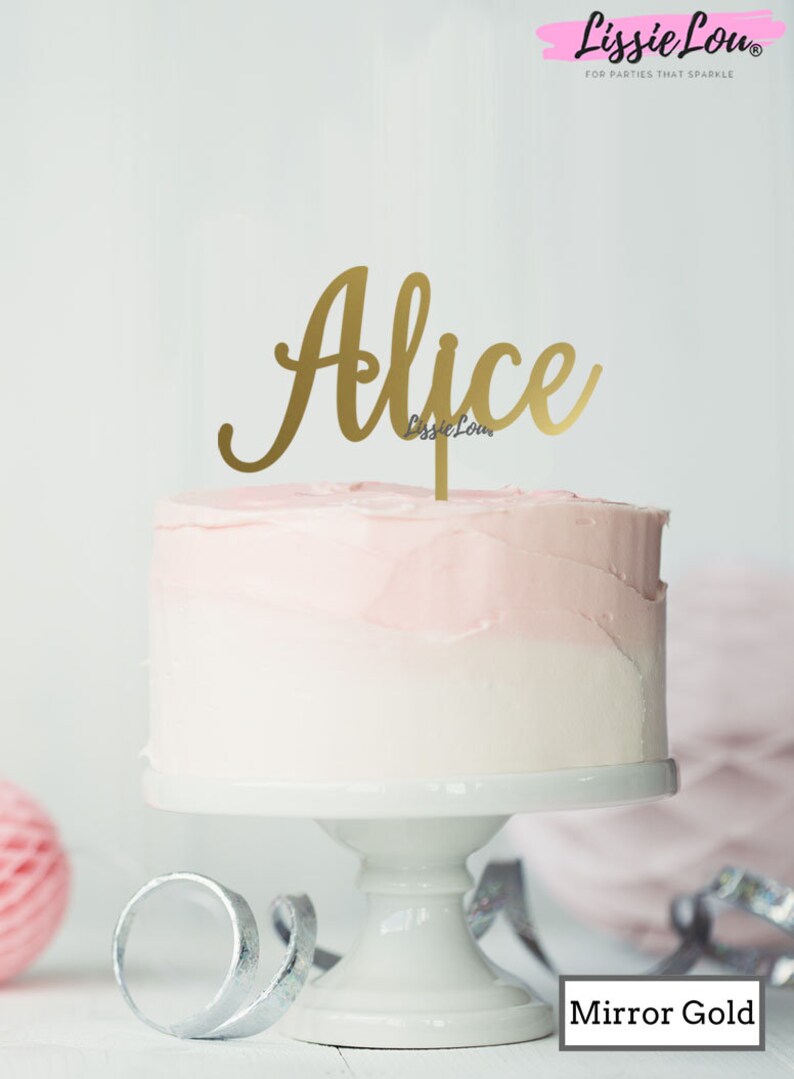 Custom Name Pretty Cake Topper Premium 3mm Acrylic - Etsy