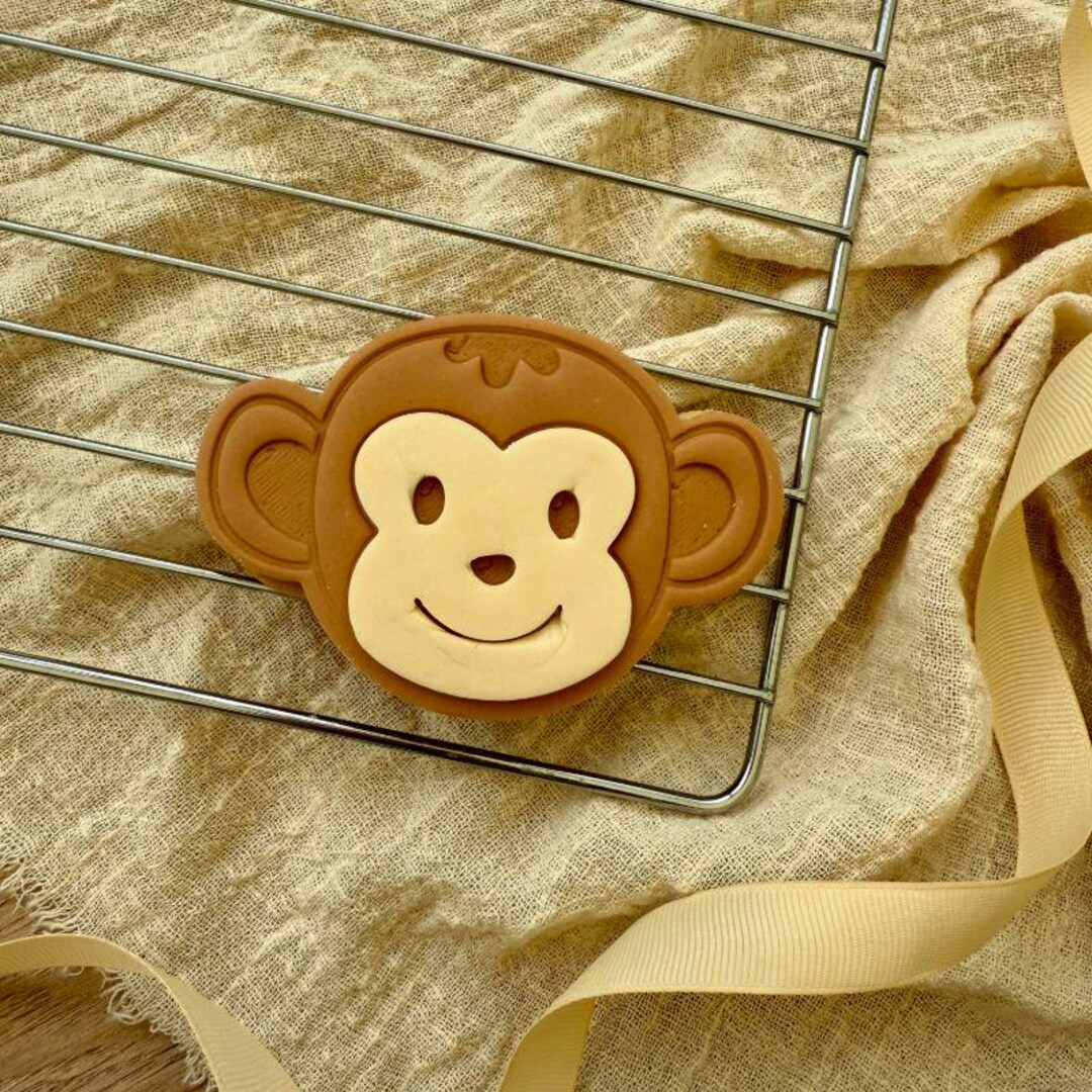 Monkey Cookie Cutter and Stamp, Jungle Cookie Cutter, Fondant Embosser ...