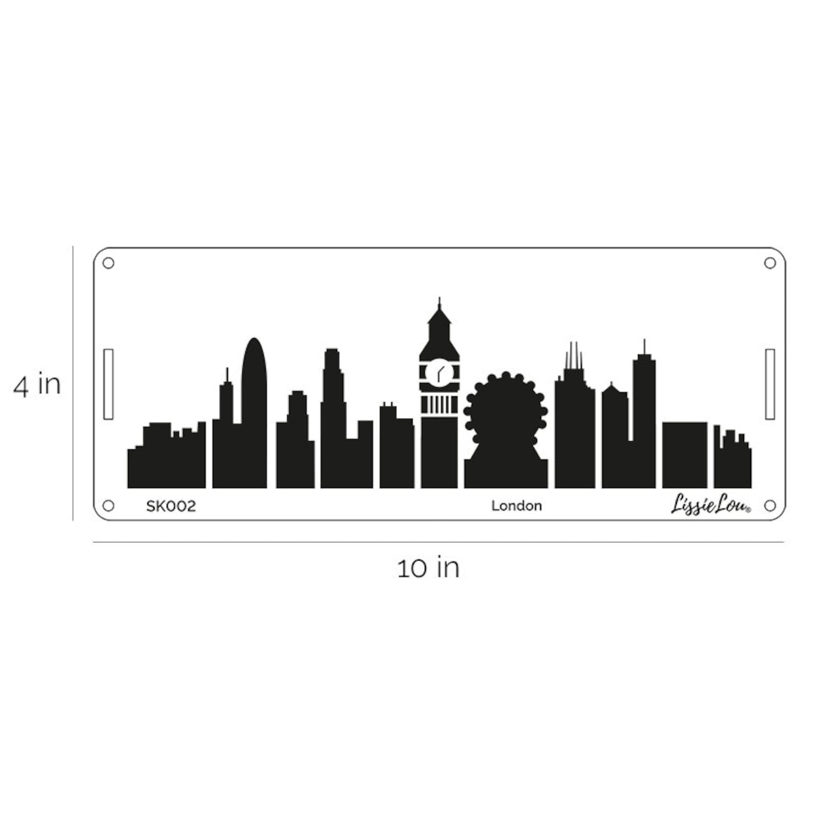 London Skyline Stencil Border Size Design - Etsy