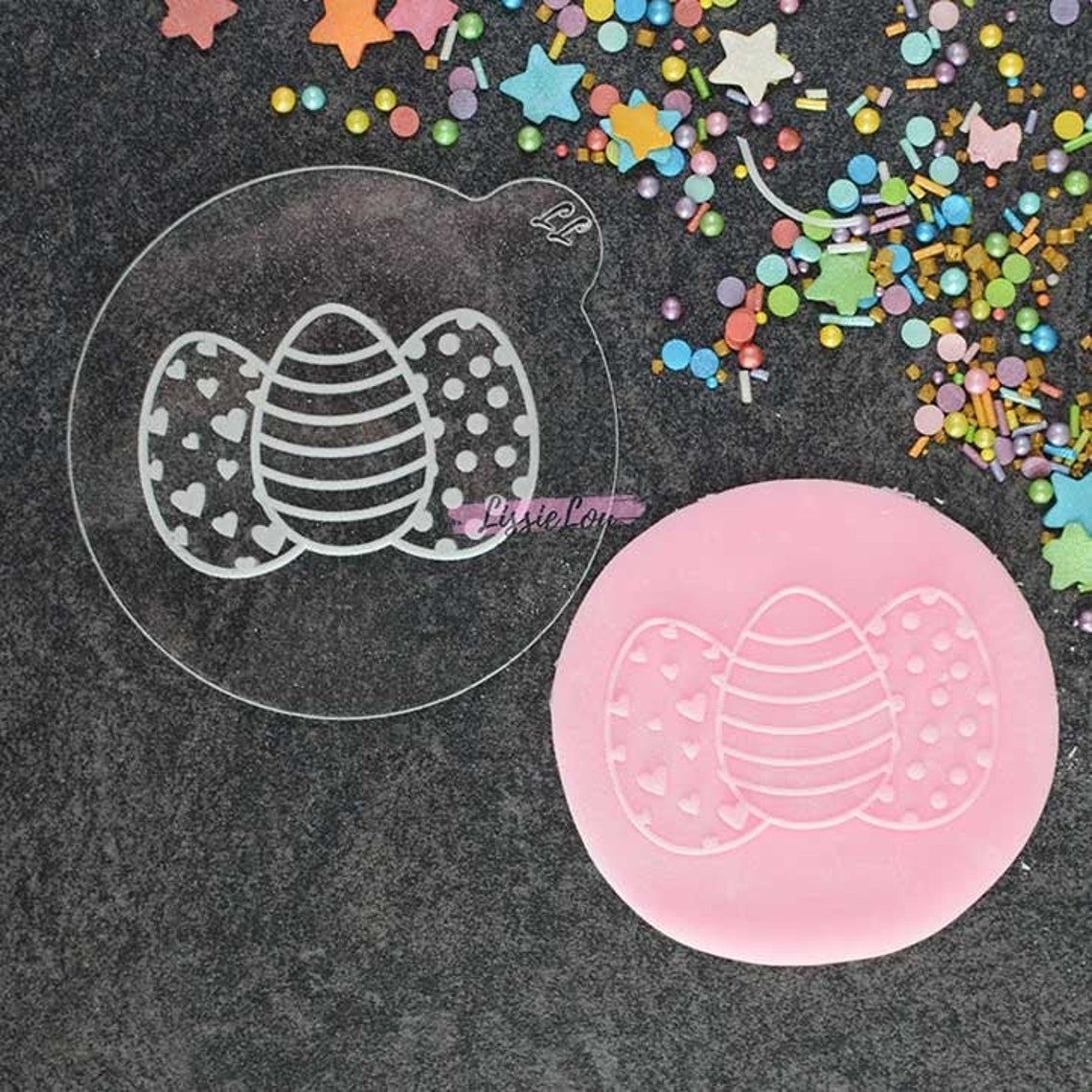 Easter Eggs Cookie Embosser Stamp Icing Fondant Stamp for - Etsy