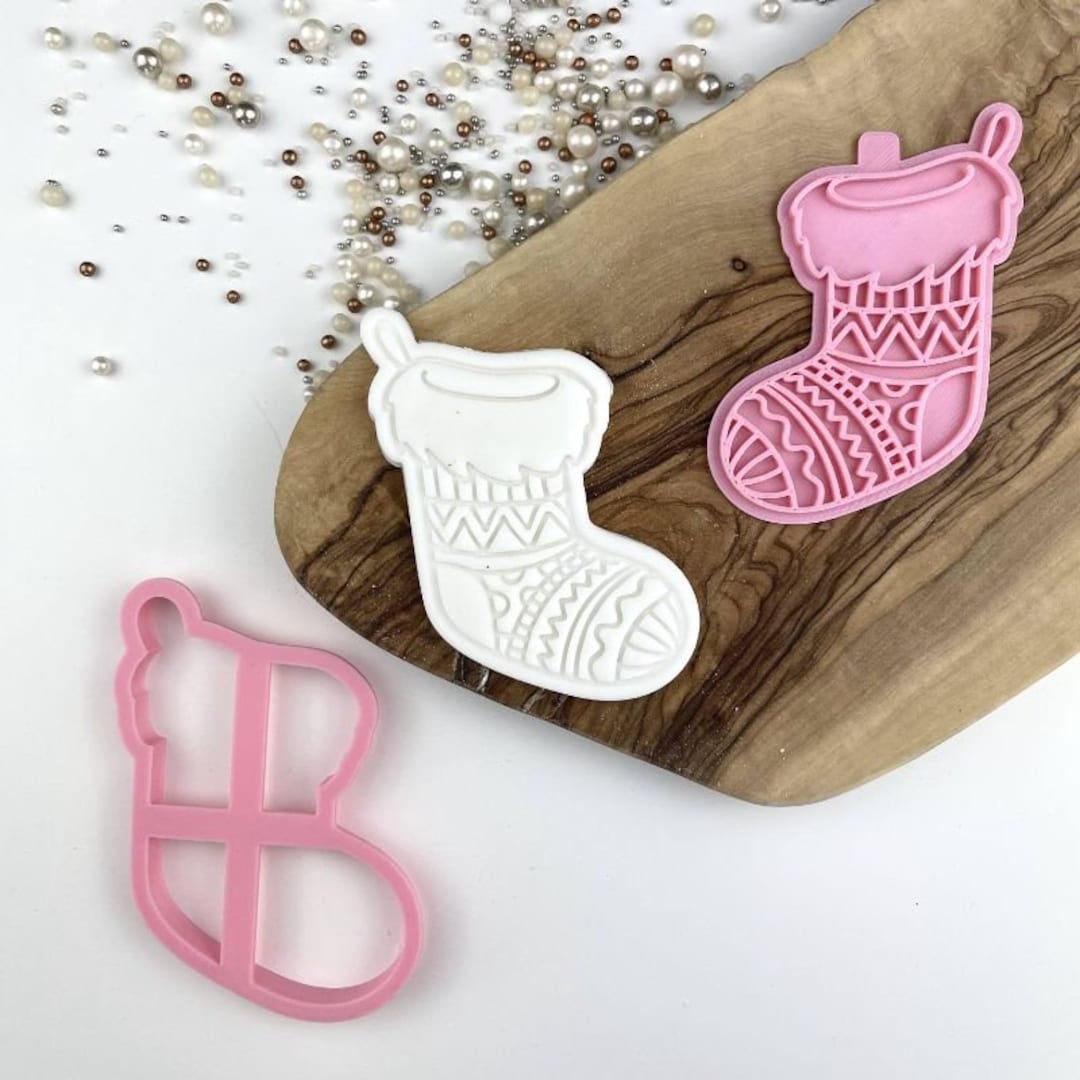 Christmas Stocking Cookie Cutter and Stamp, Christmas Cookie Cutter ...
