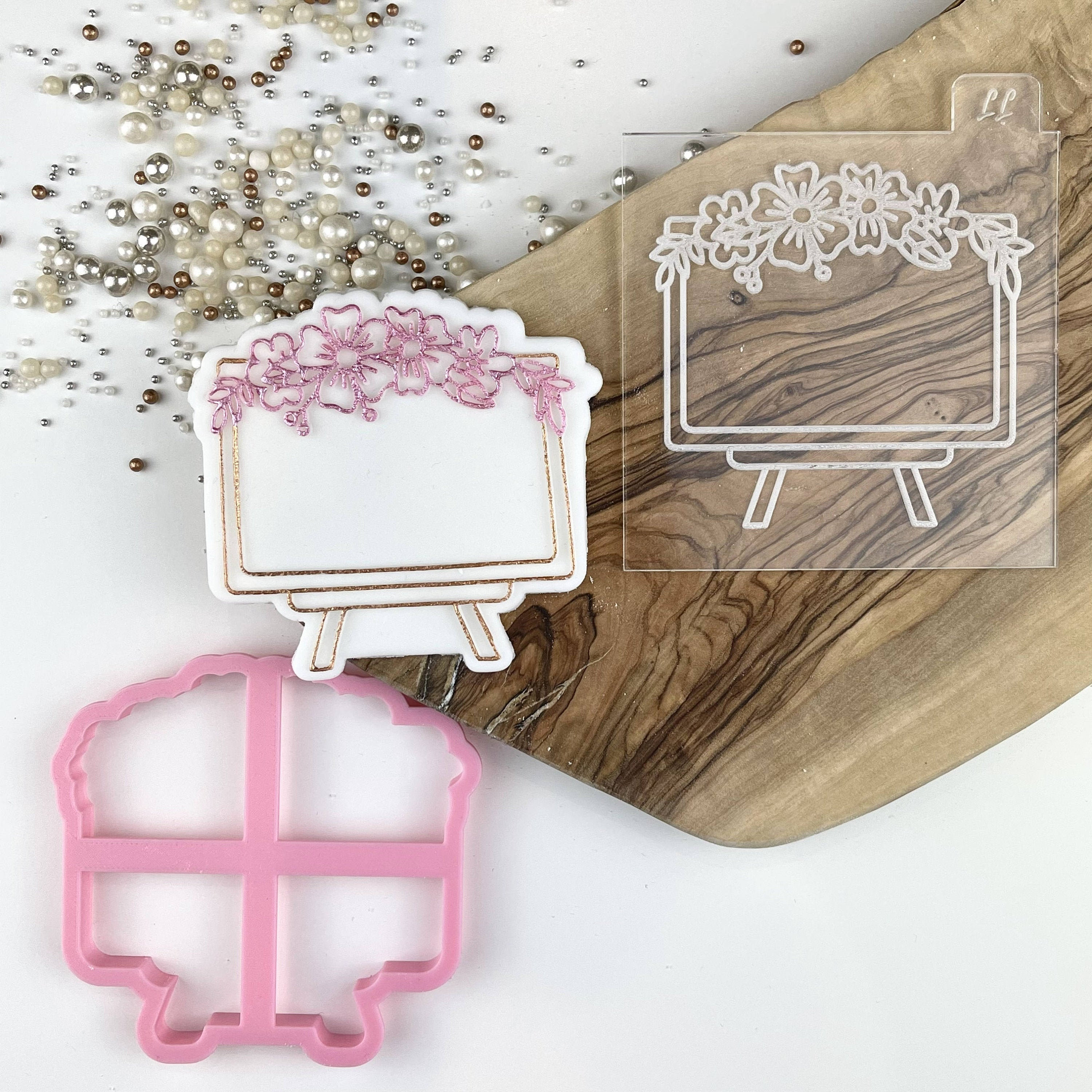 Wedding Sign Cookie Cutter and Embosser, Wedding Cookie Embosser ...