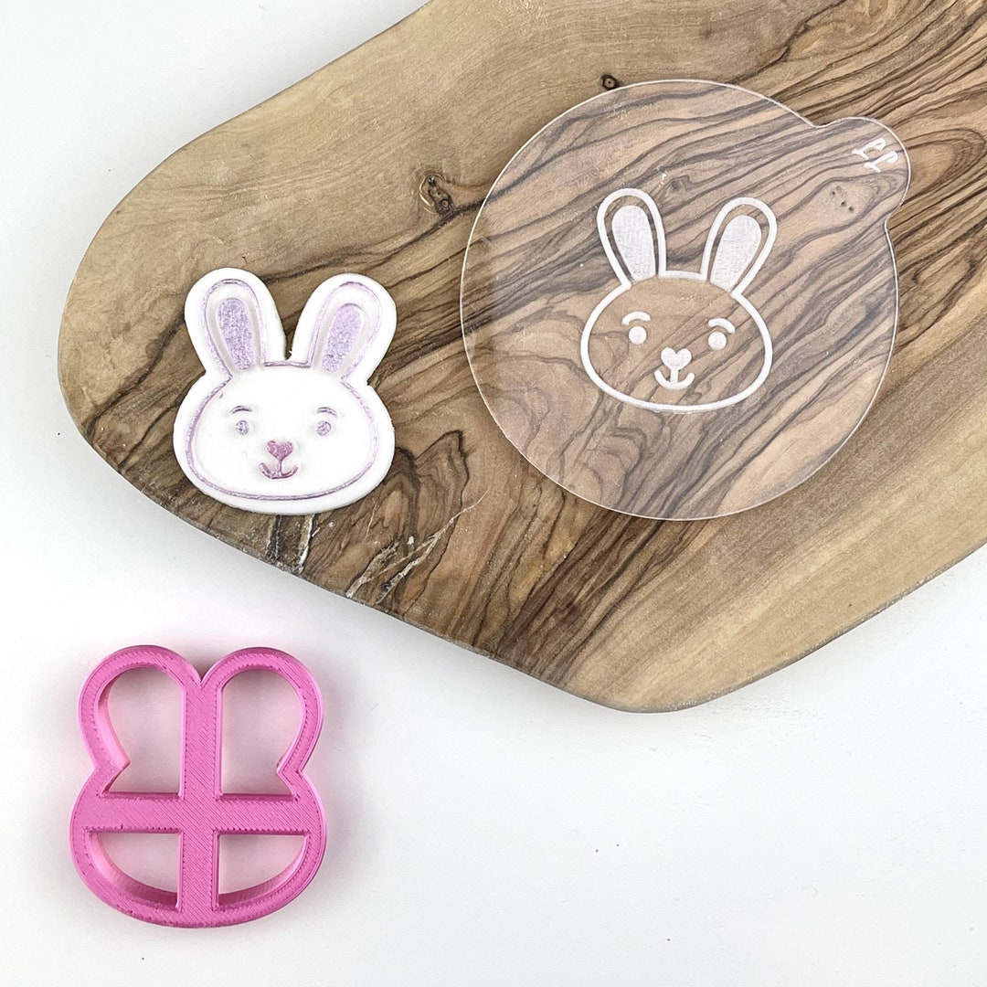 Mini Easter Bunny Face Cookie Cutter and Embosser, Happy Easter, Easter ...