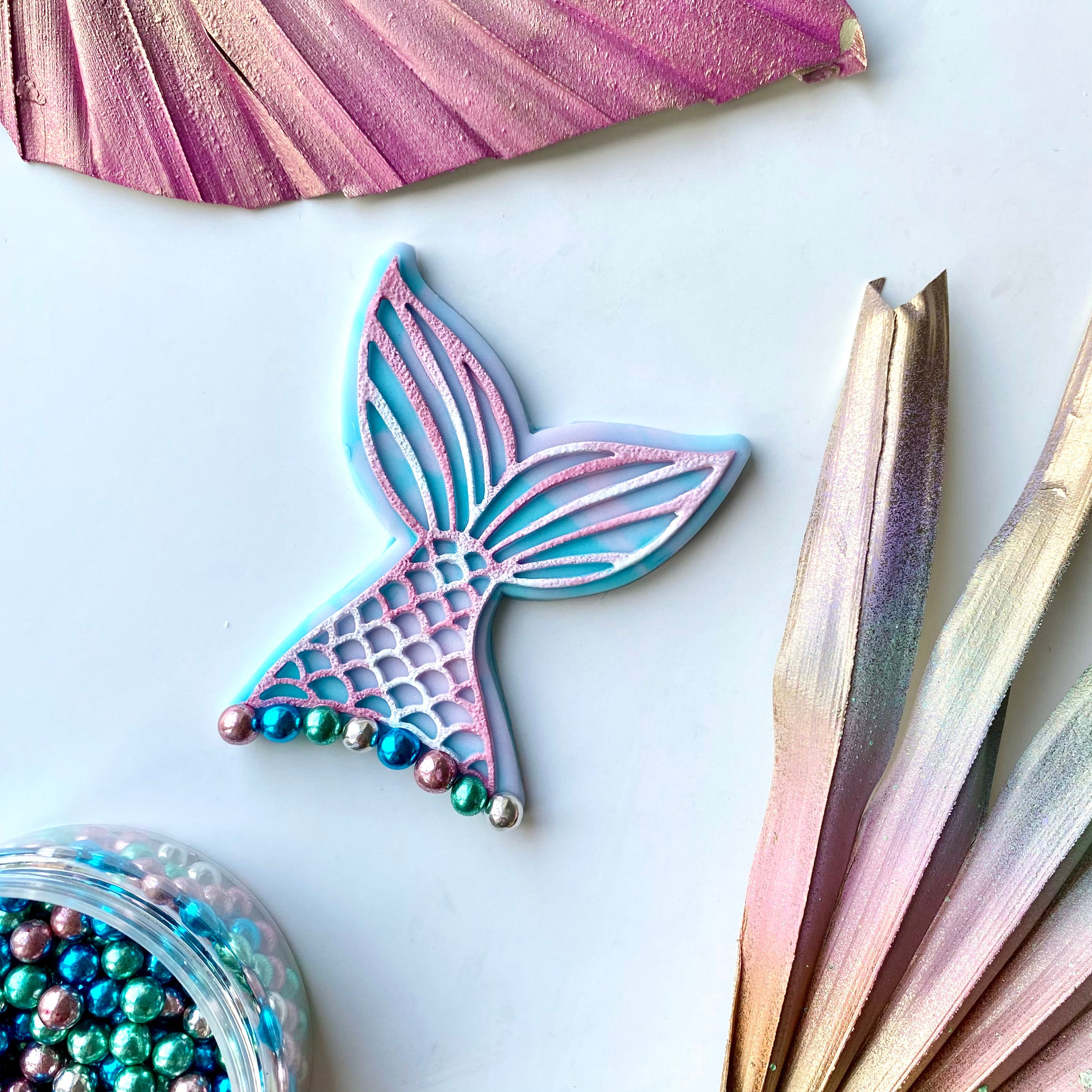 Mermaid Tail Cookie Cutter and Embosser Under the Sea Cookie - Etsy