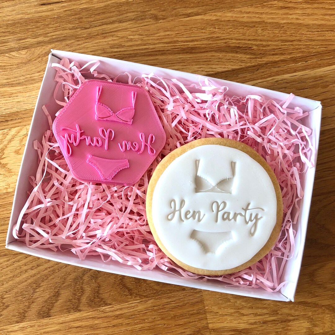 Bra and Knickers Style 1 Hen Party Cookie Stamp, Fondant Stamp, Fondant ...