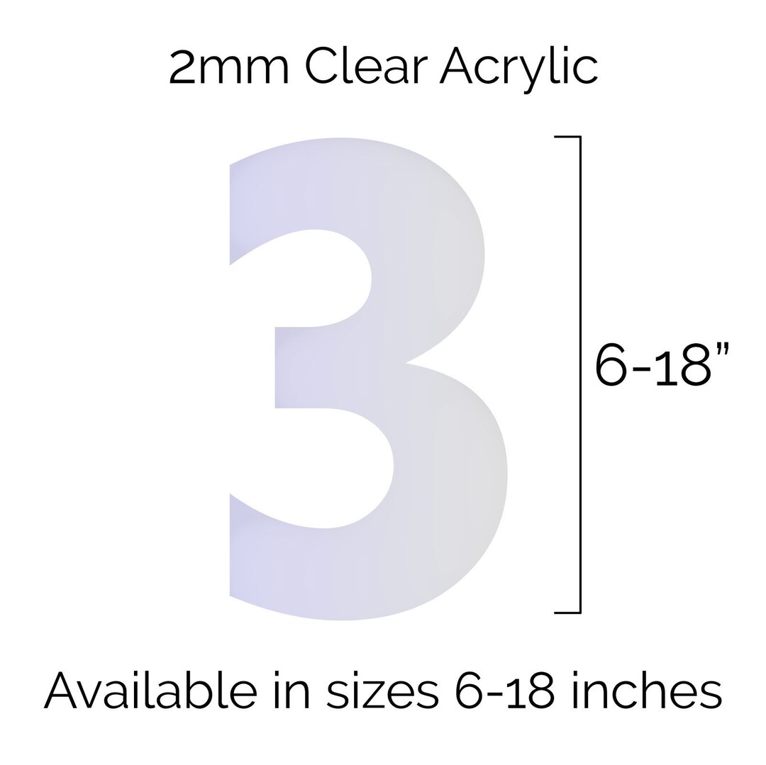 Acrylic Cake Shape Number 3 Mold - Etsy