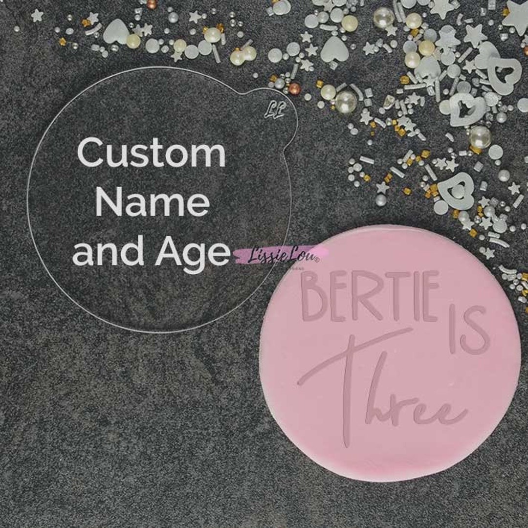Custom Name and Number Cookie Embosser, Custom Cookie Stamp, Icing ...