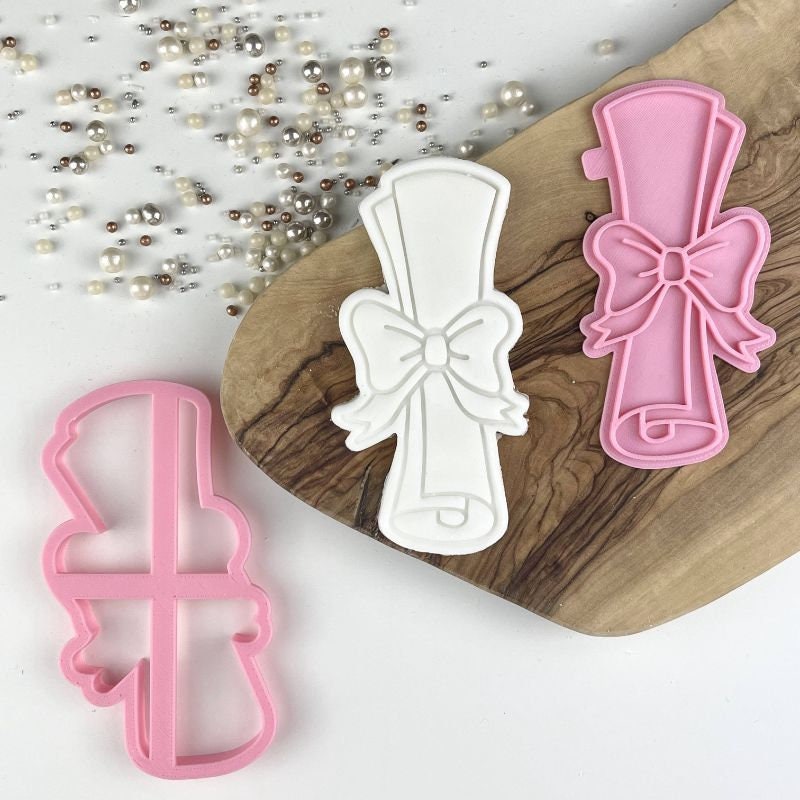 Graduation Scroll Cookie Cutter and Stamp Graduation Cookie - Etsy