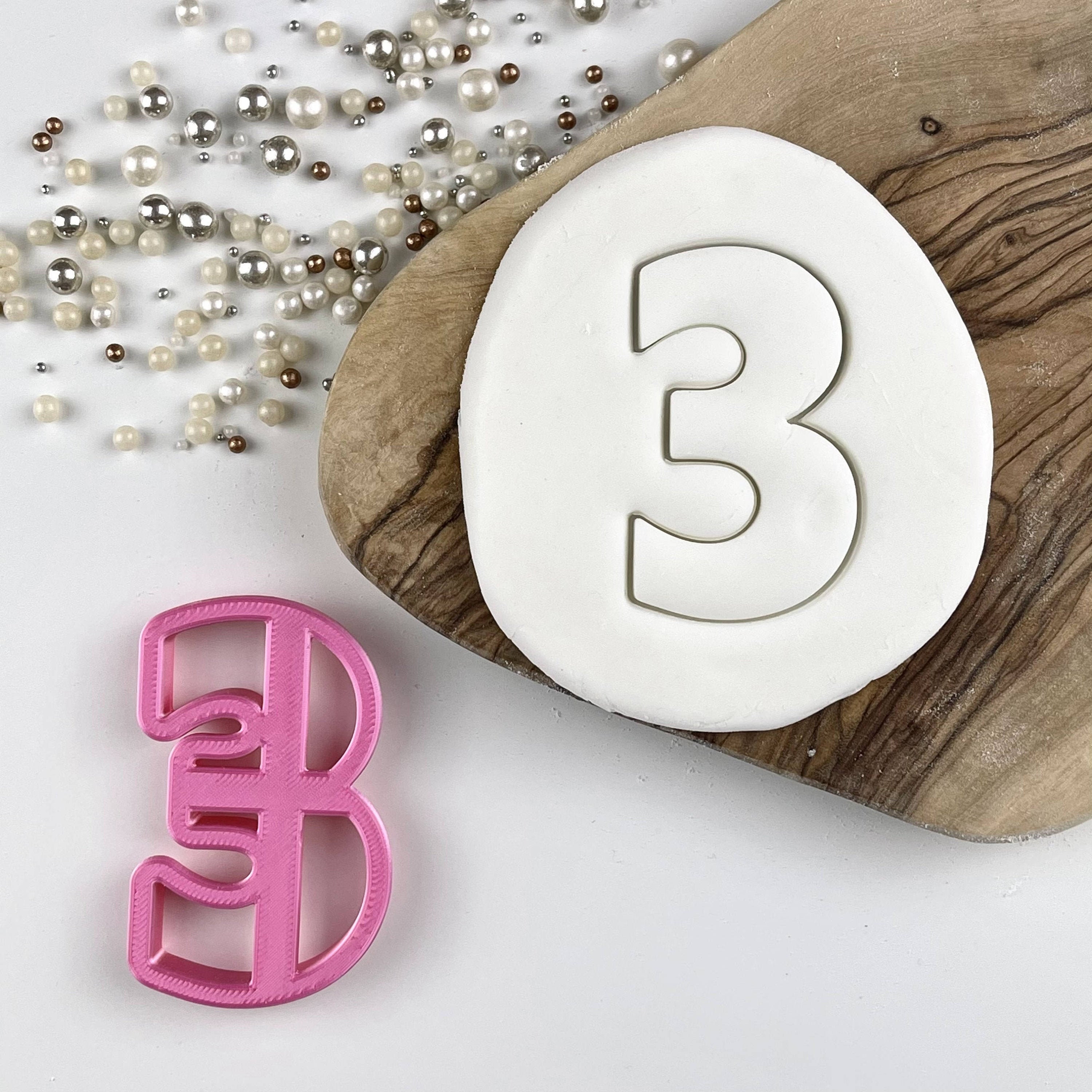 Number 0-9 8cm High Cookie Cutter and Embosser Birthday - Etsy
