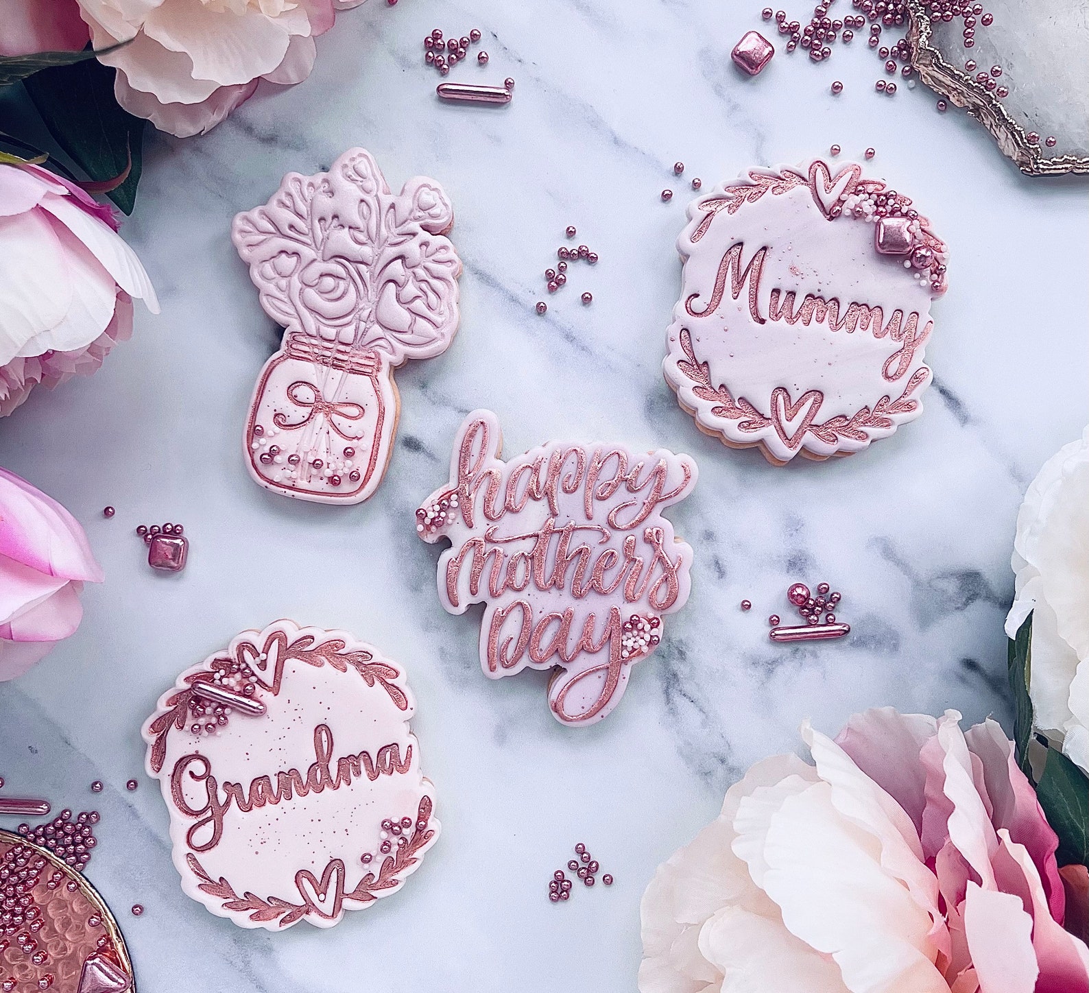 Grandma With Heart and Vine Border Cookie Cutter and Stamp, Happy ...