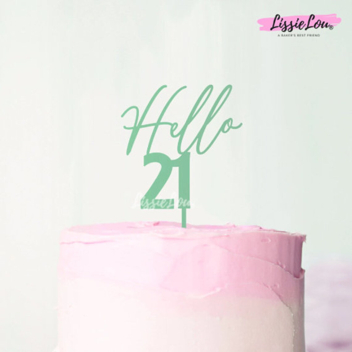Hello 21 Cake Topper 21st Birthday Cake Topper Birthday - Etsy