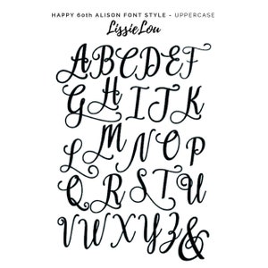 Happy 60th Alison Font Style Name Cake Topper Premium 3mm Acrylic or ...