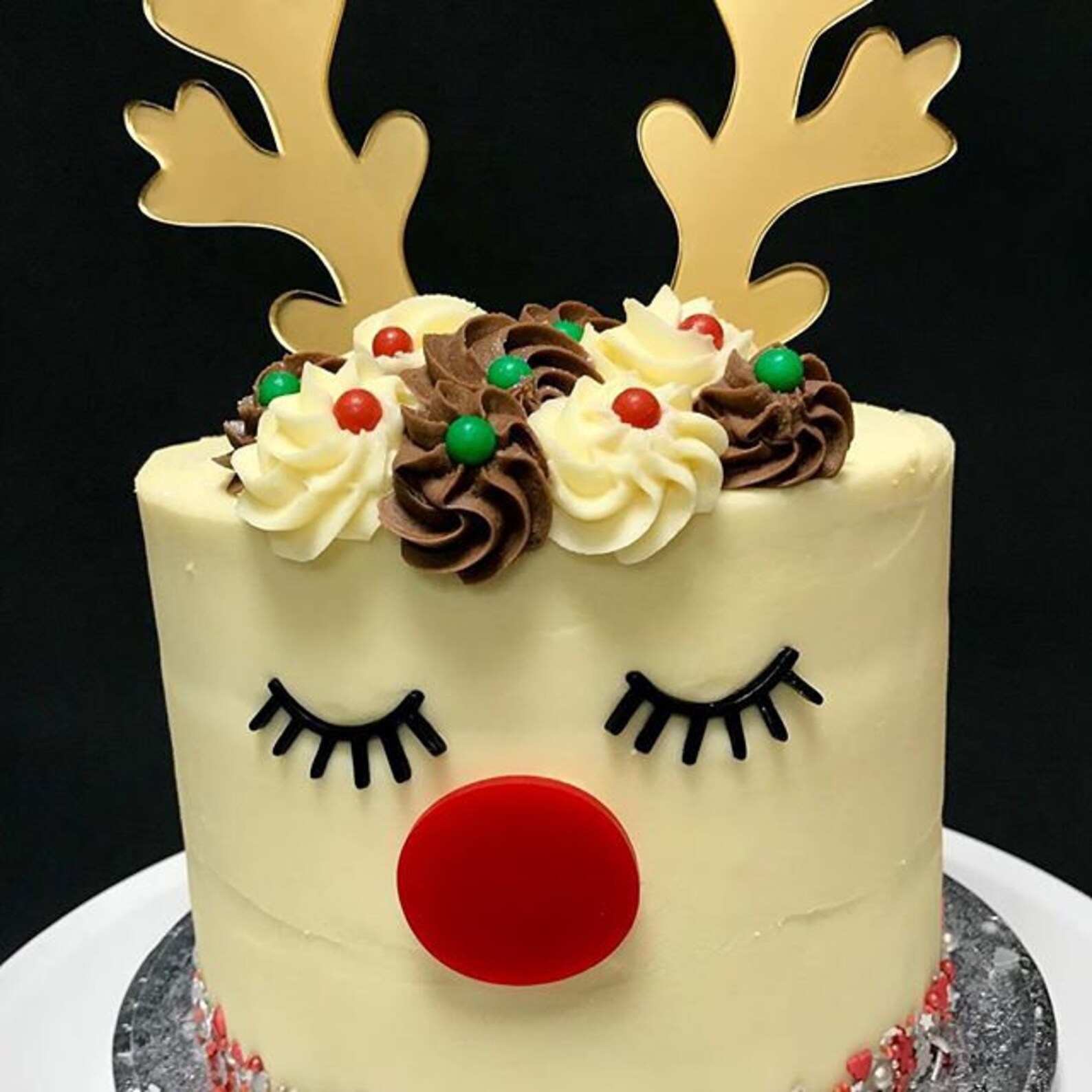 Rudolph Cake Kit Christmas Cake Topper | Etsy