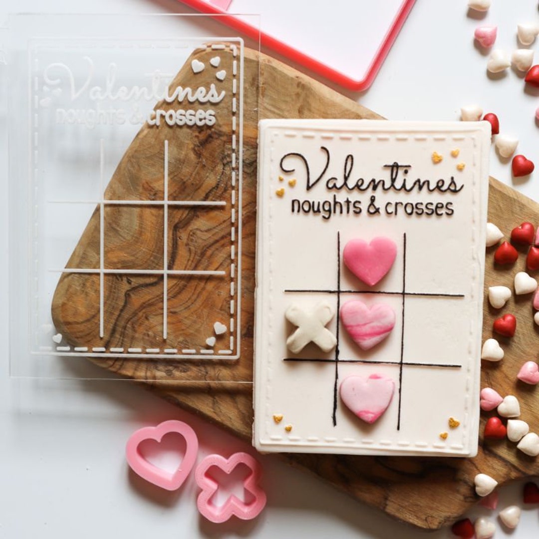 Valentine's Kisses and Crosses Set Cookie Cutter and Embosser ...