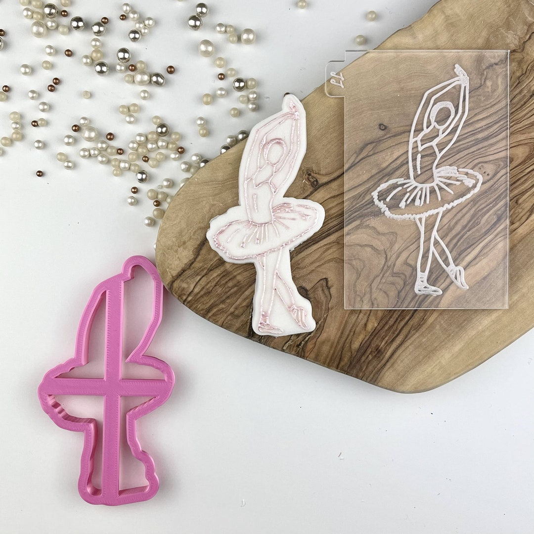 Elegant Dancing Lady Cookie Cutter and Embosser, Ballet Cookie Cutter ...