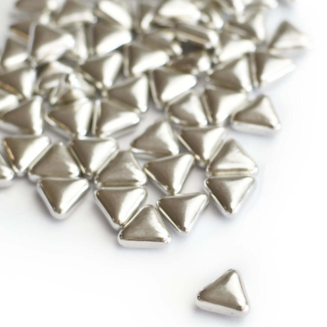 Lissielou Silver Metallic Triangle Sprinkles Sprinkles for - Etsy