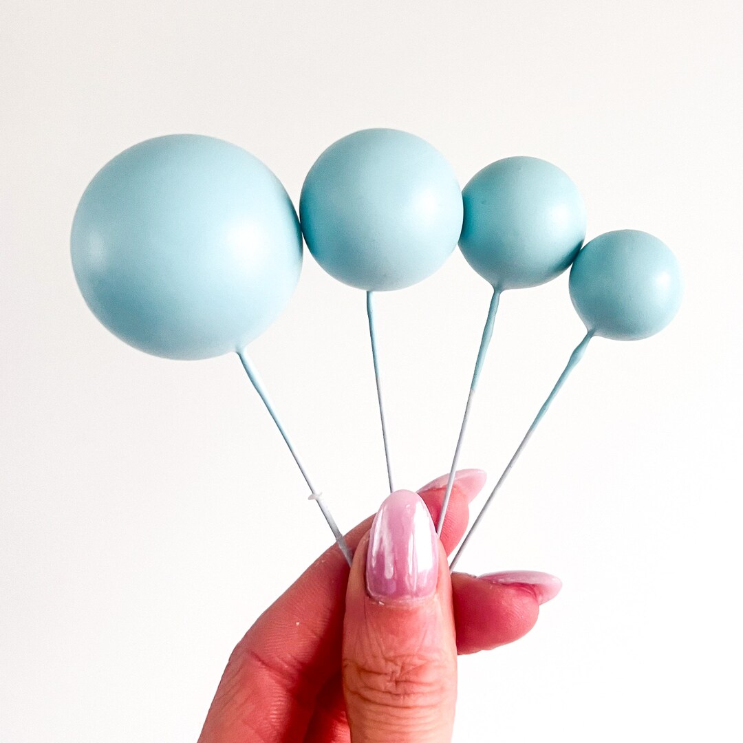 Cake Balls Set of 4 - Light Blue Cake Decoration Cake Sphere - Etsy