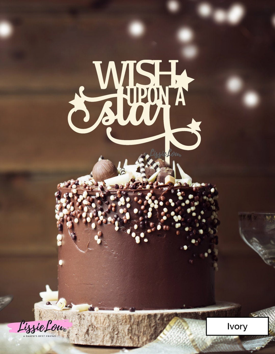 Wish Upon A Star Christmas Cake Topper Premium 3mm Acrylic - Etsy