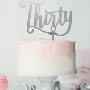 Thirty Swirly Font 30th Birthday Cake Topper Premium 3mm Acrylic - Etsy