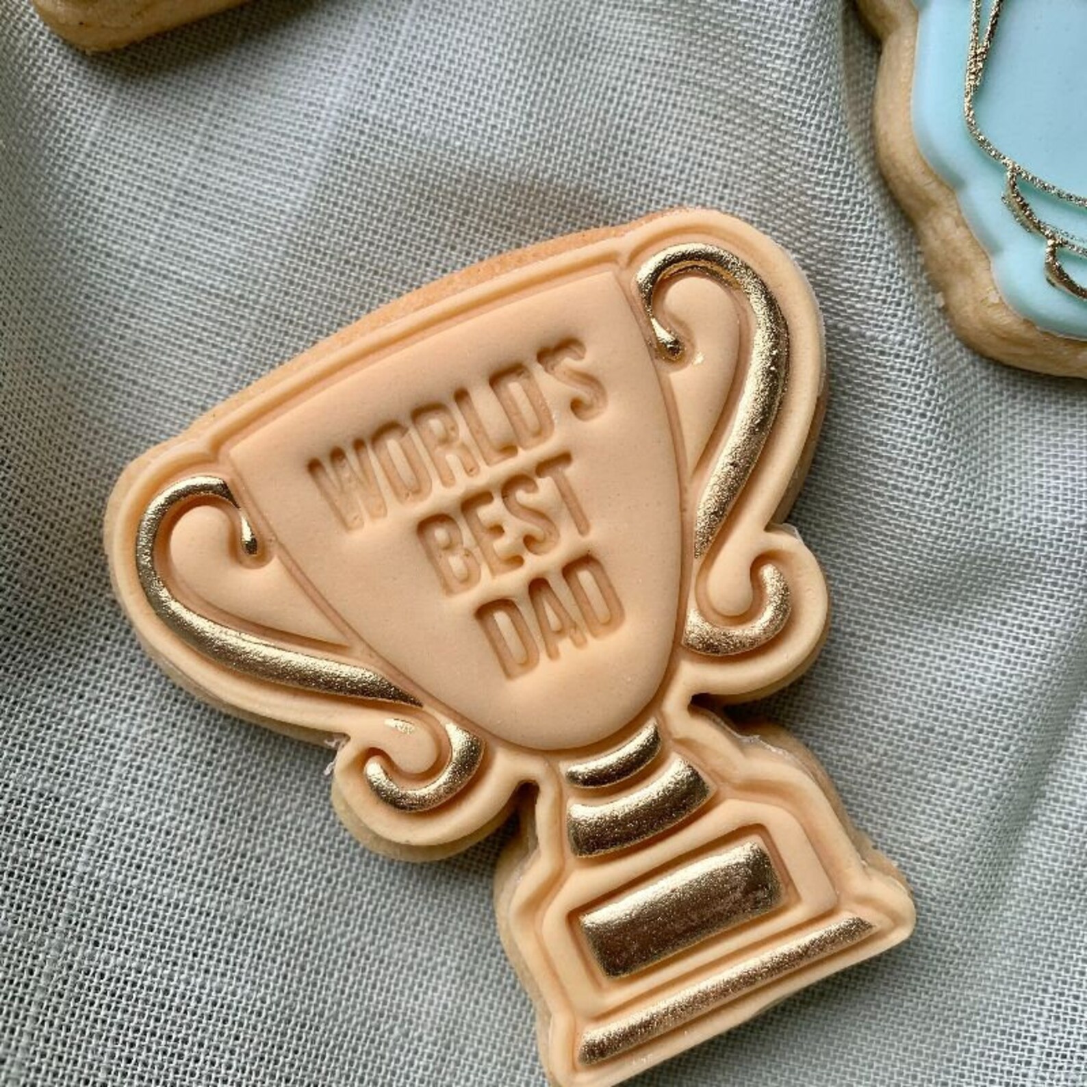 Trophy With Worlds Best Dad Cookie Cutter and Stamp Postal - Etsy UK