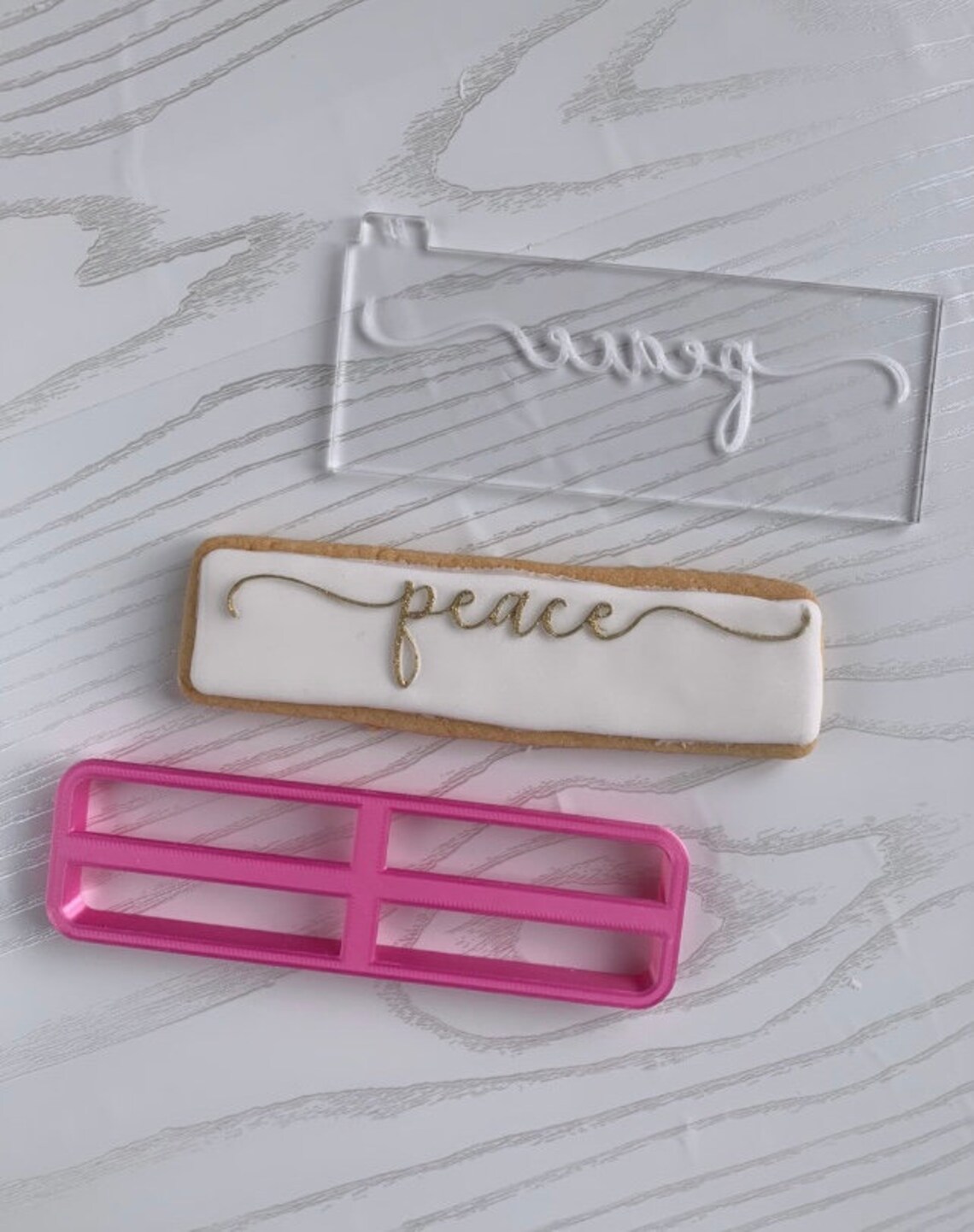 Peace in Verity Font Cookie Cutter and Embosser Postal Box - Etsy