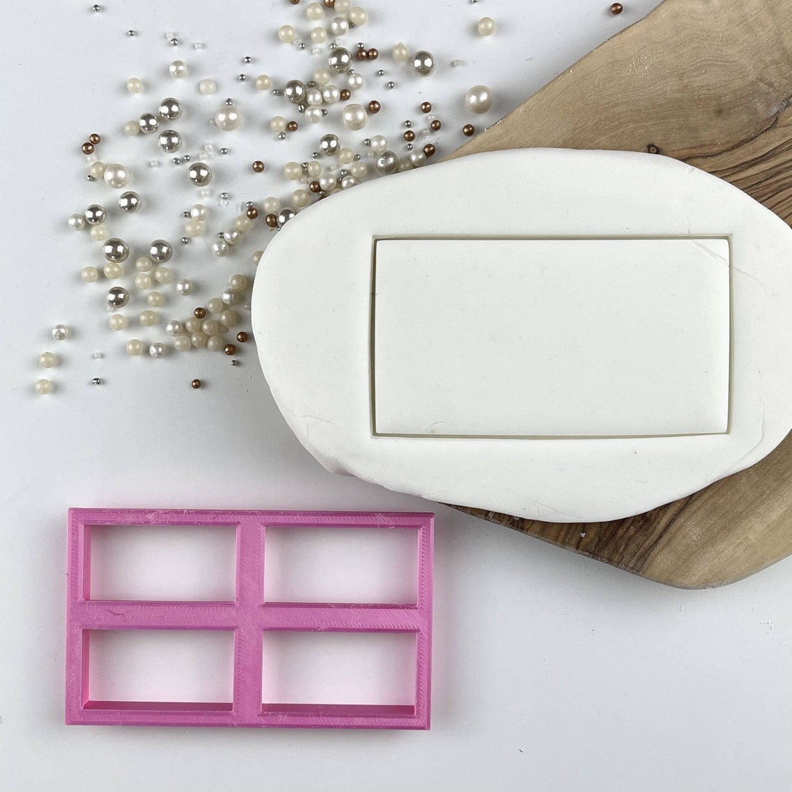 Rectangle Cookie Cutter Plastic Cookie Cutter Fondant Stamp | Etsy