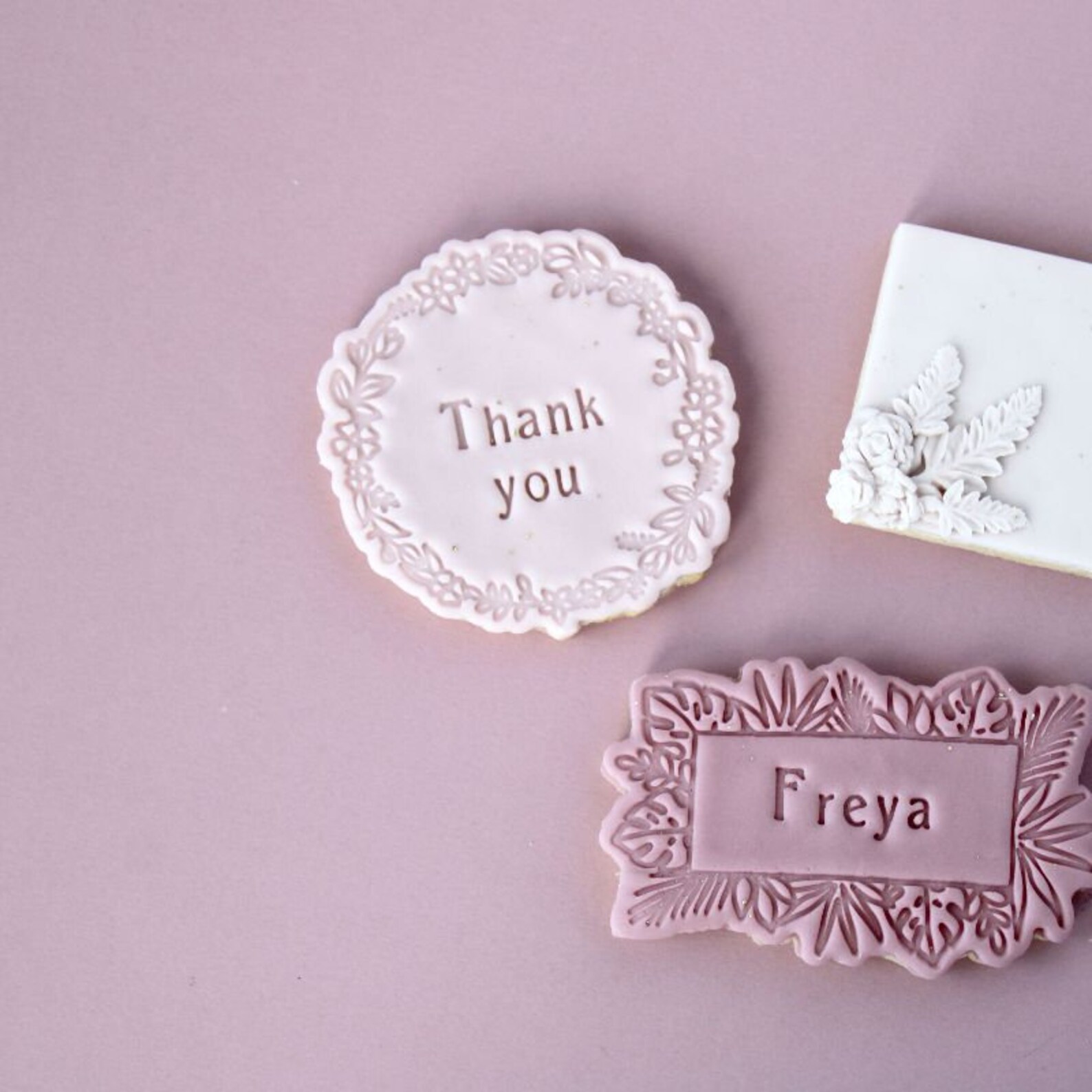 Circle of Flowers Cookie Cutter and Stamp, Floral Cookie Stamp, Wedding ...