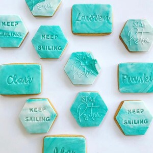 Stay Positive Cookie Embosser NHS Staff Charity Embosser - Etsy