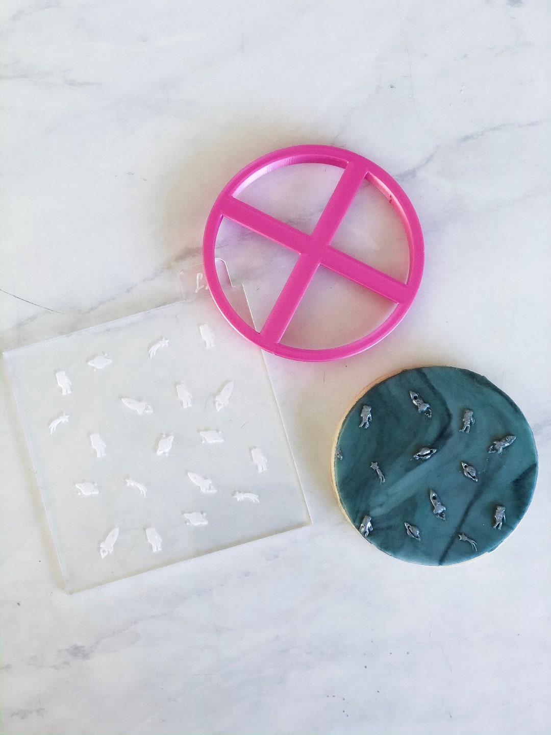 Space Texture Pattern Cookie Cutter and Embosser, Space Cookie Cutter ...