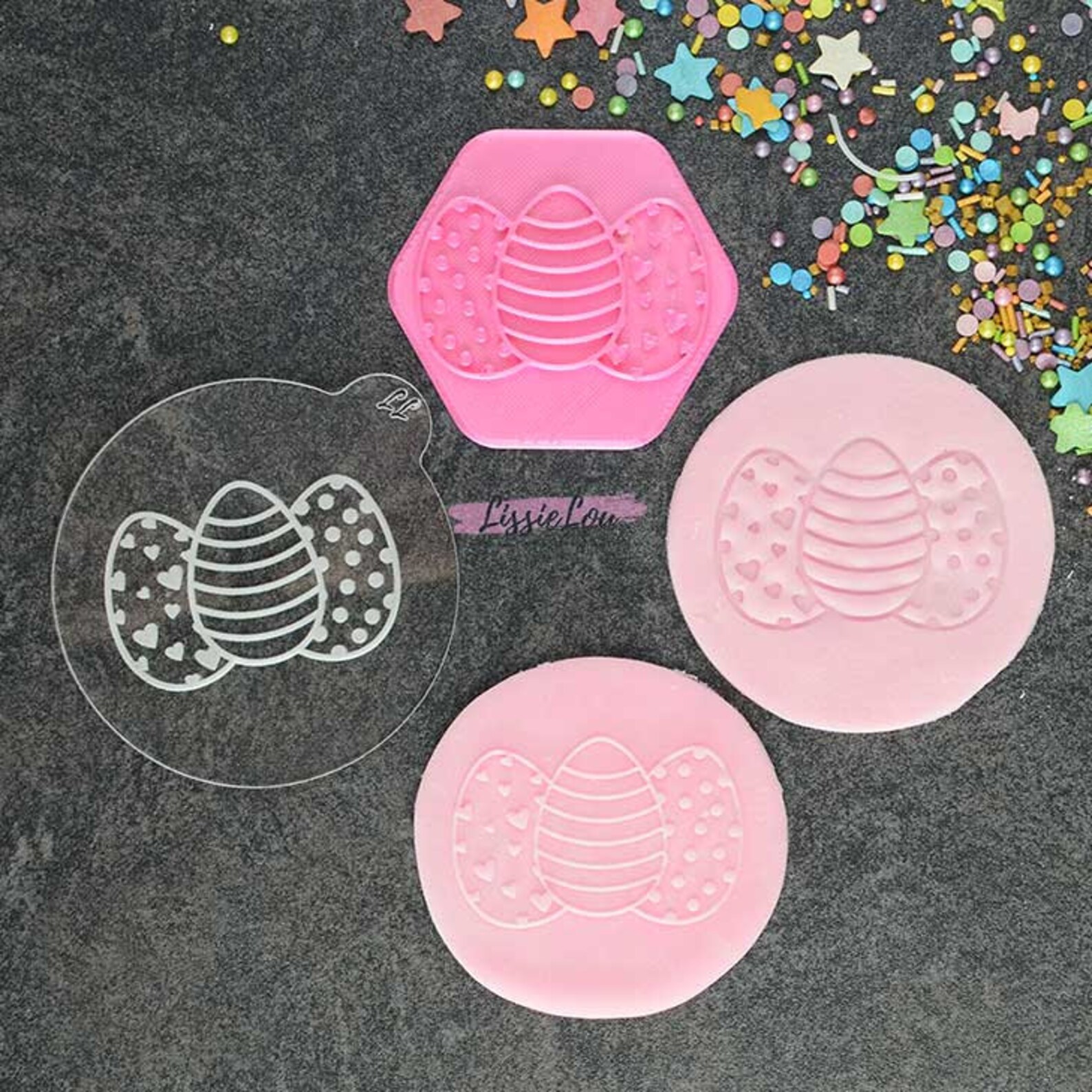 Easter Eggs Cookie Embosser Stamp Icing Fondant Stamp for - Etsy