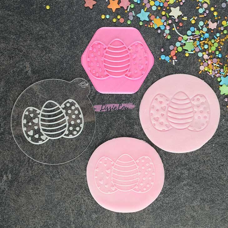 Easter Eggs Cookie Embosser Stamp Icing Fondant Stamp for - Etsy