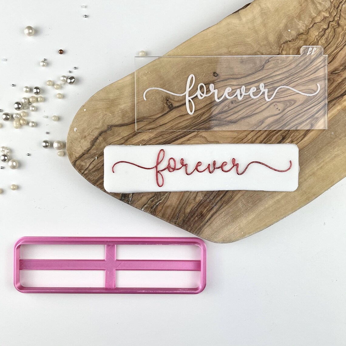 Forever in Verity Font Cookie Cutter and Embosser Valentines | Etsy