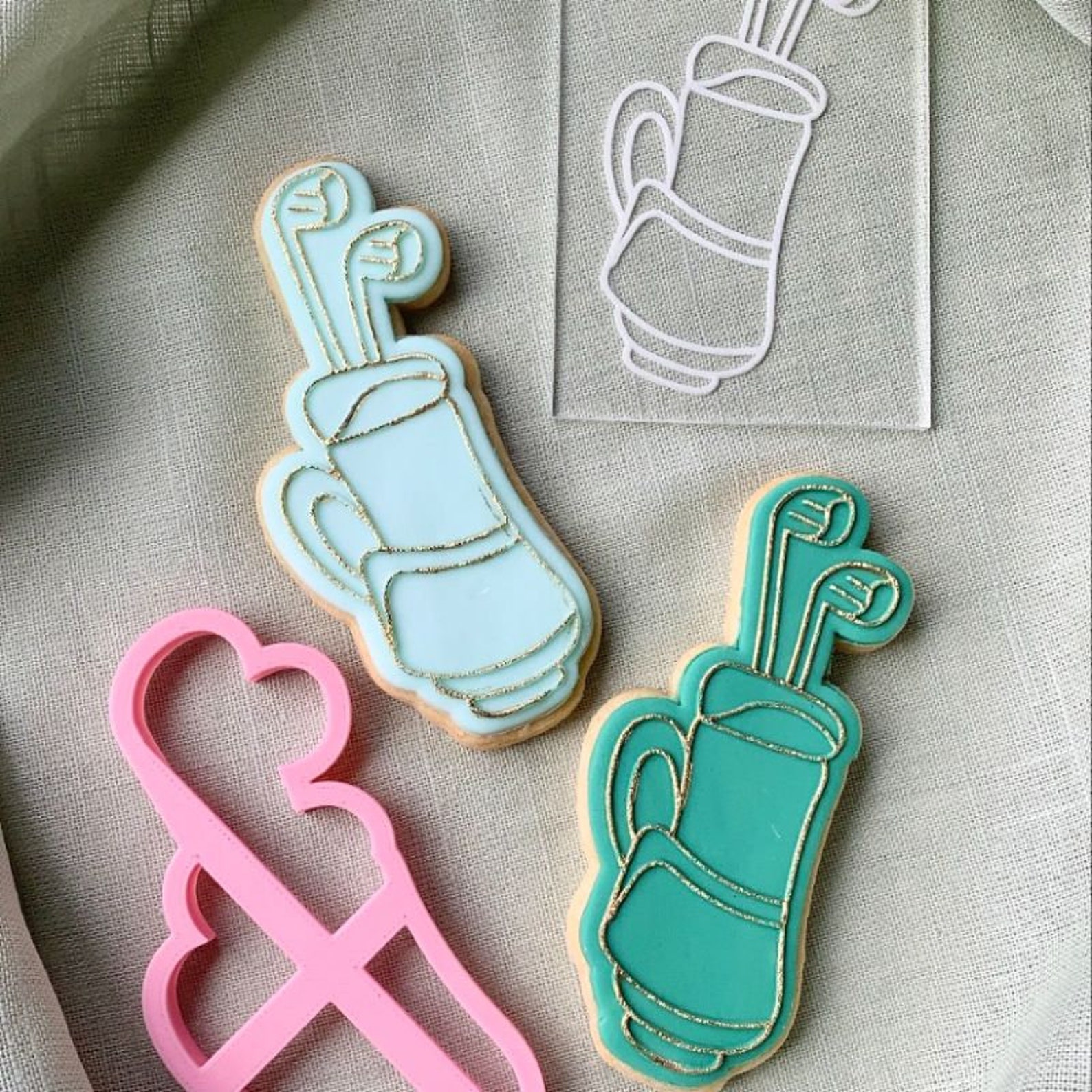 Golf Bag Cookie Cutter and Embosser Postal Box Ideas - Etsy