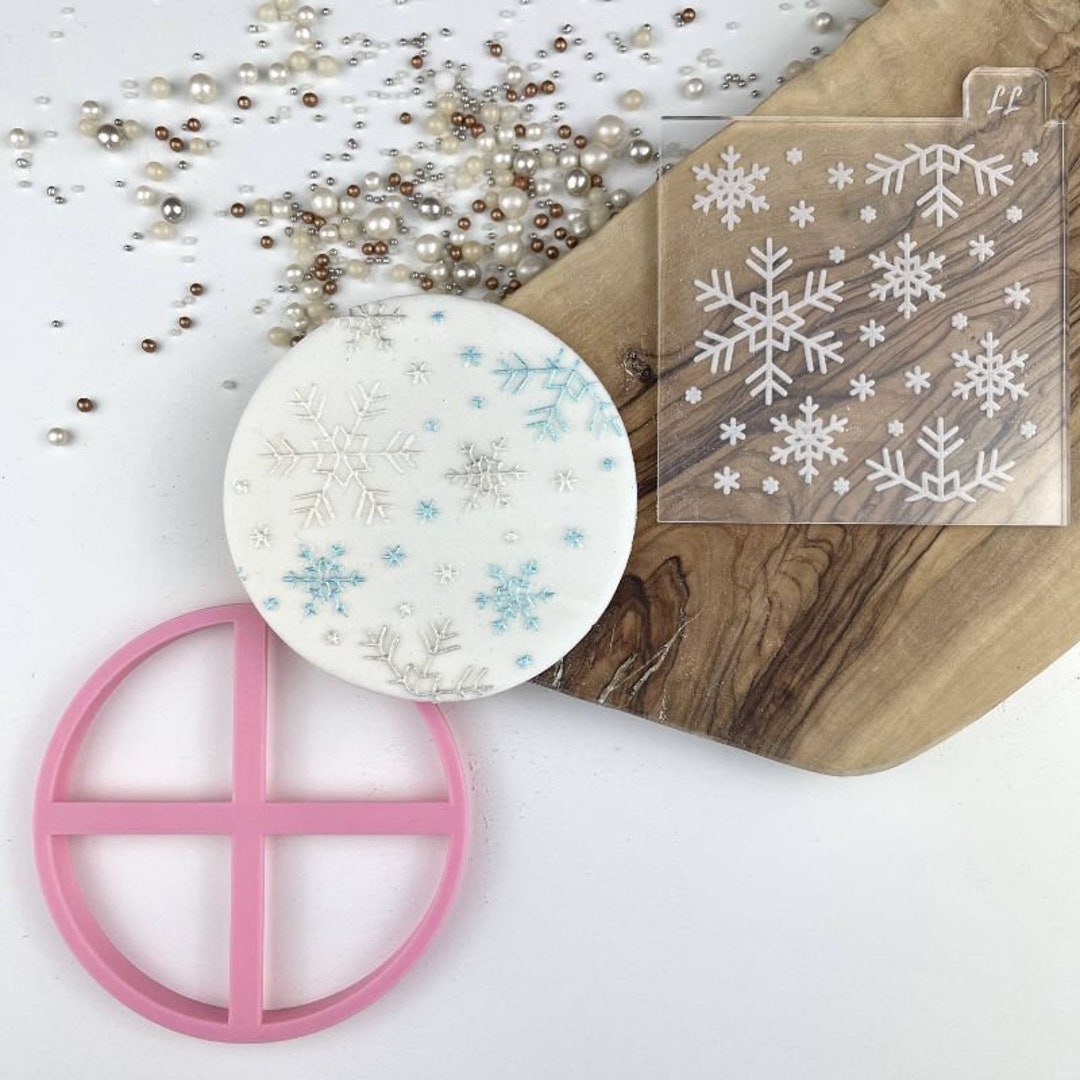 Snowflake Pattern Tile Cookie Cutter and Embosser by Frosted Cakes by ...