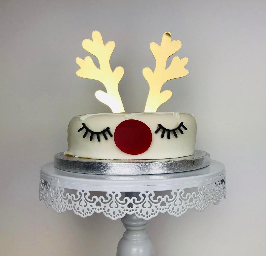 Rudolph Cake Kit - Christmas Cake Topper - Etsy