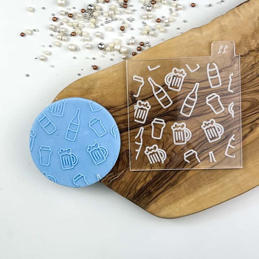 Beer Pattern Tile Cookie Cutter and Embosser, Happy Father's Day ...