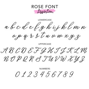 Rose Font Style Custom Cake Topper, Premium 3mm Acrylic or Birch Wood ...