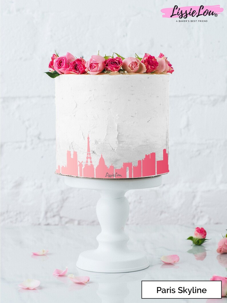 Paris Skyline Stencil Border Size Design - Etsy