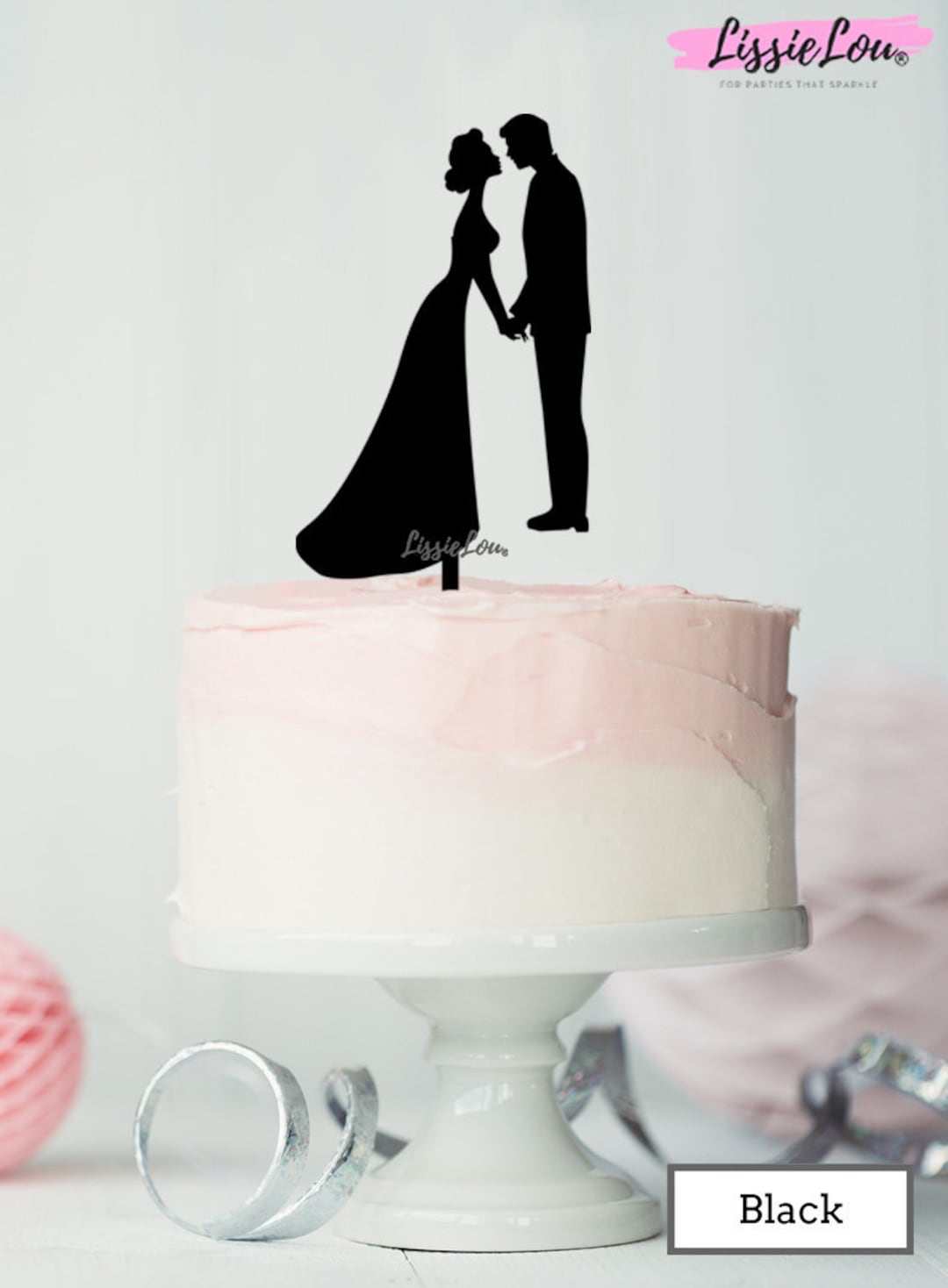 Silhouette Couple Wedding Cake Topper Premium 3mm Acrylic - Etsy
