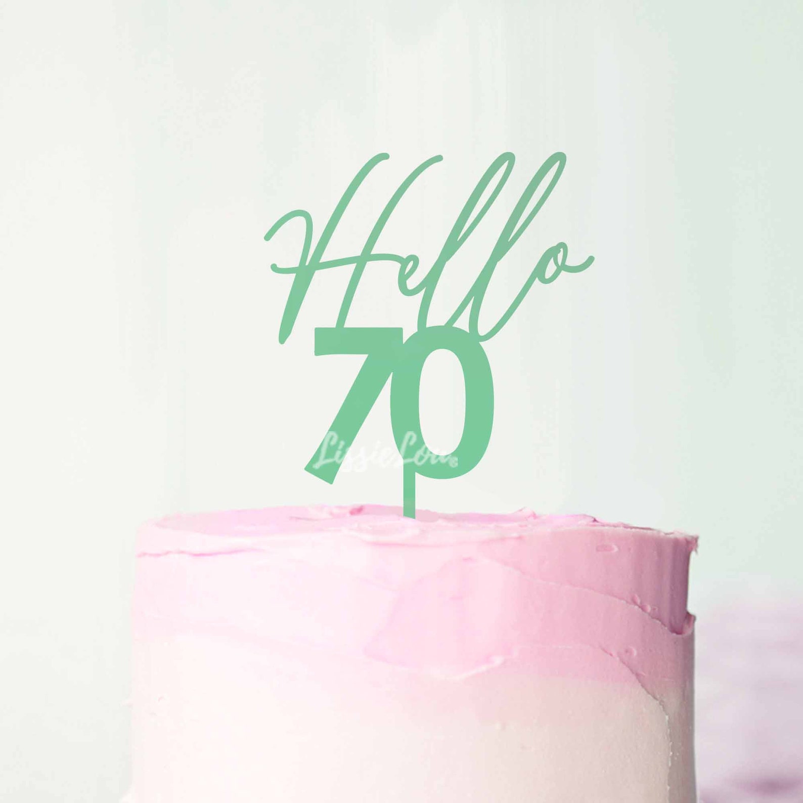 Hello 70 Cake Topper 70th Birthday Cake Topper Birthday - Etsy