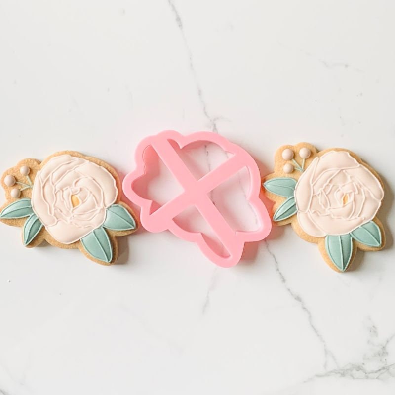 Jar and Flowers Set Cookie Cutter and Embosser Happy - Etsy