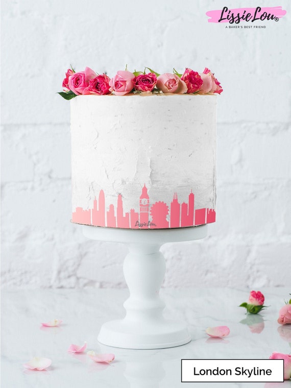 London Skyline Stencil Border Size Design - Etsy